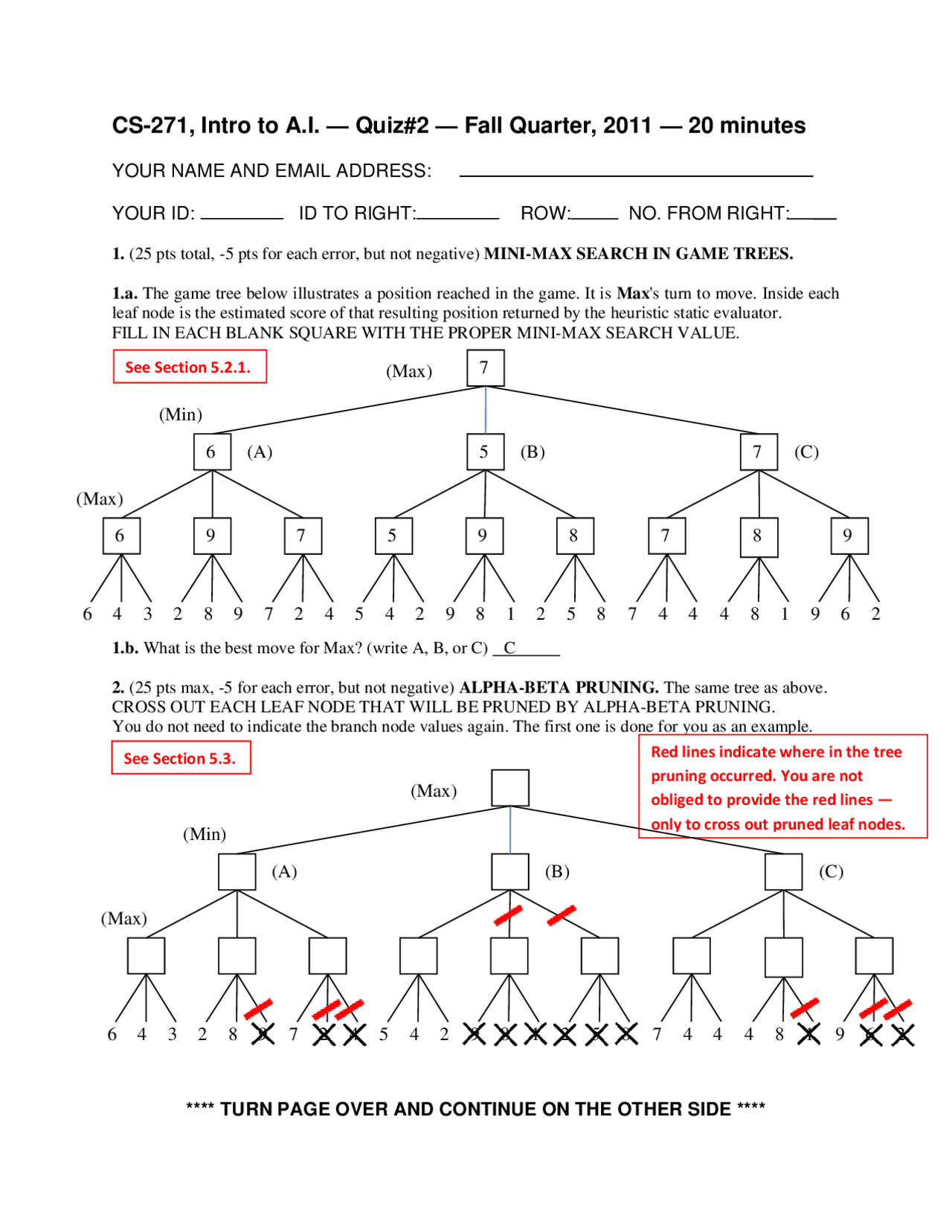 Inconsistent Assignment Artificial Intelligence Solved Quiz Docsity