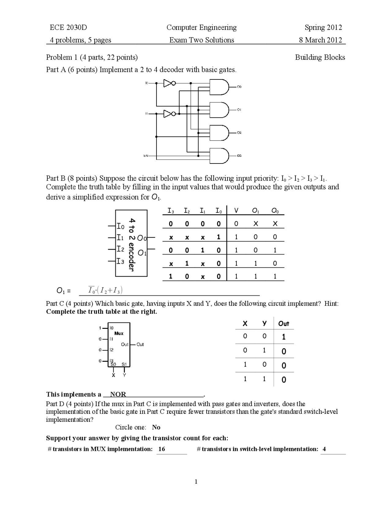 Signed Representations Computer Engineering Solved Exam Docsity