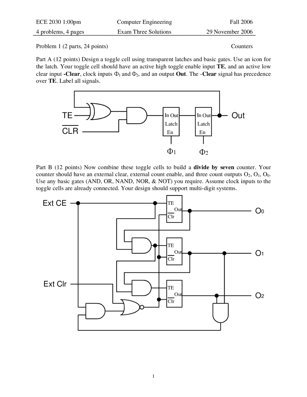 Memory Address Computer Engineering Solved Exam Docsity