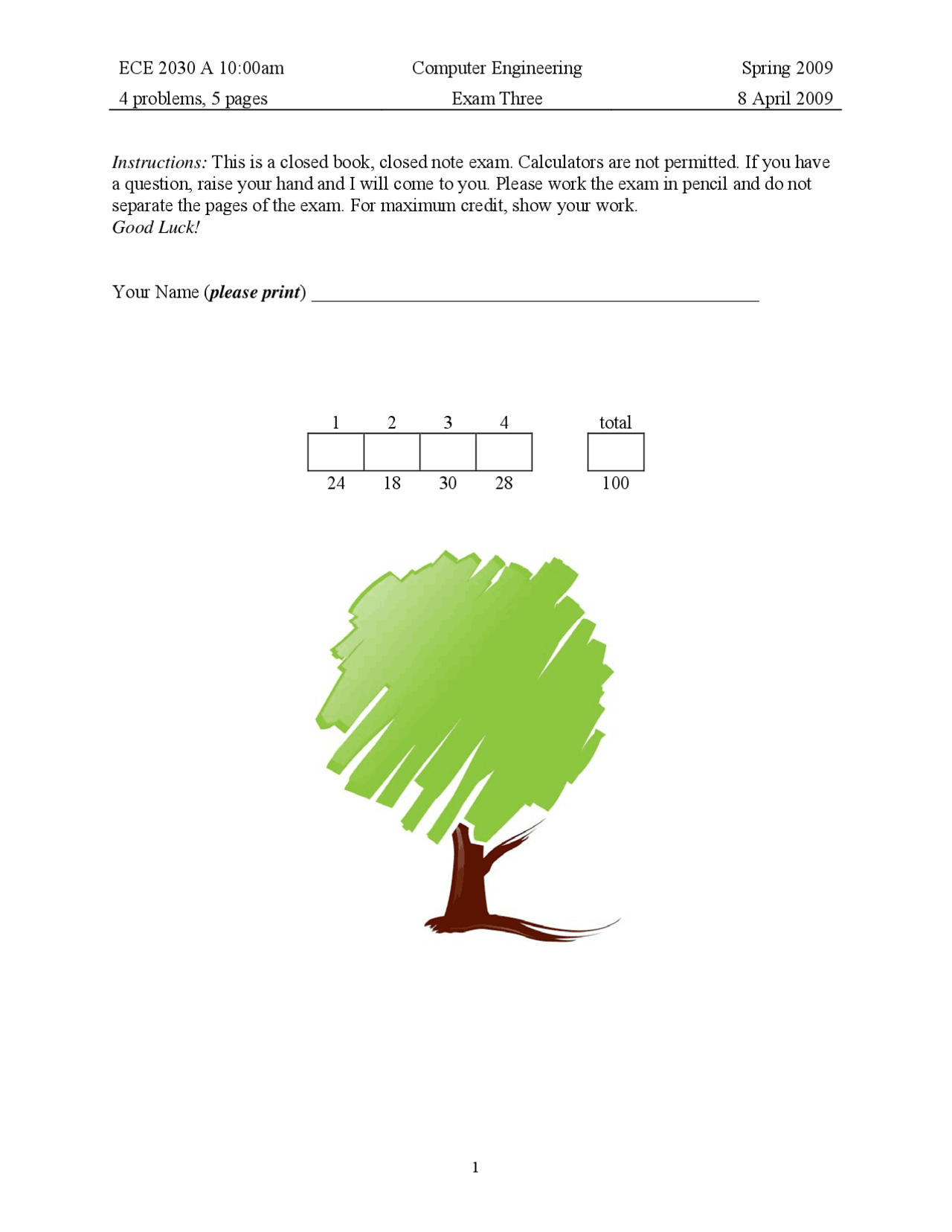 Clock Inputs Computer Engineering Exam Docsity
