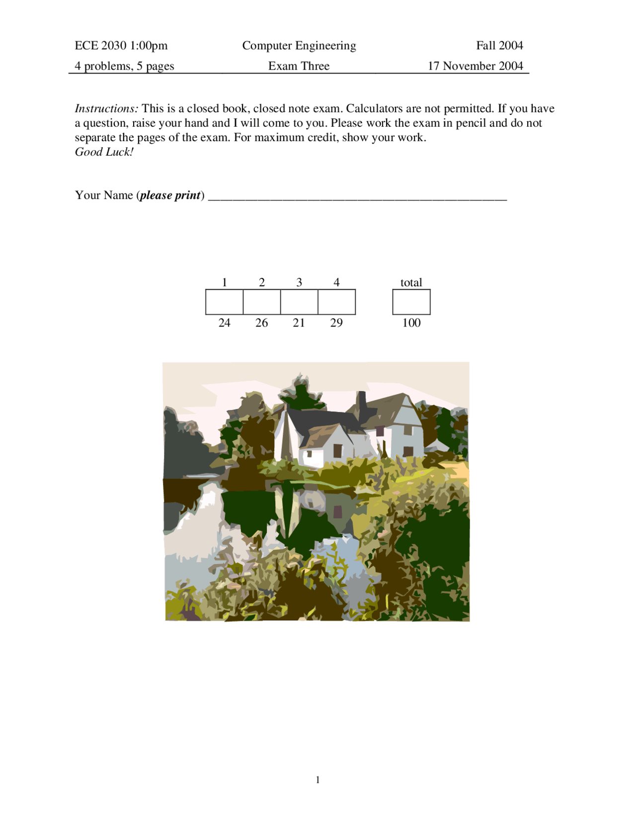 External Count Computer Engineering Exam Docsity