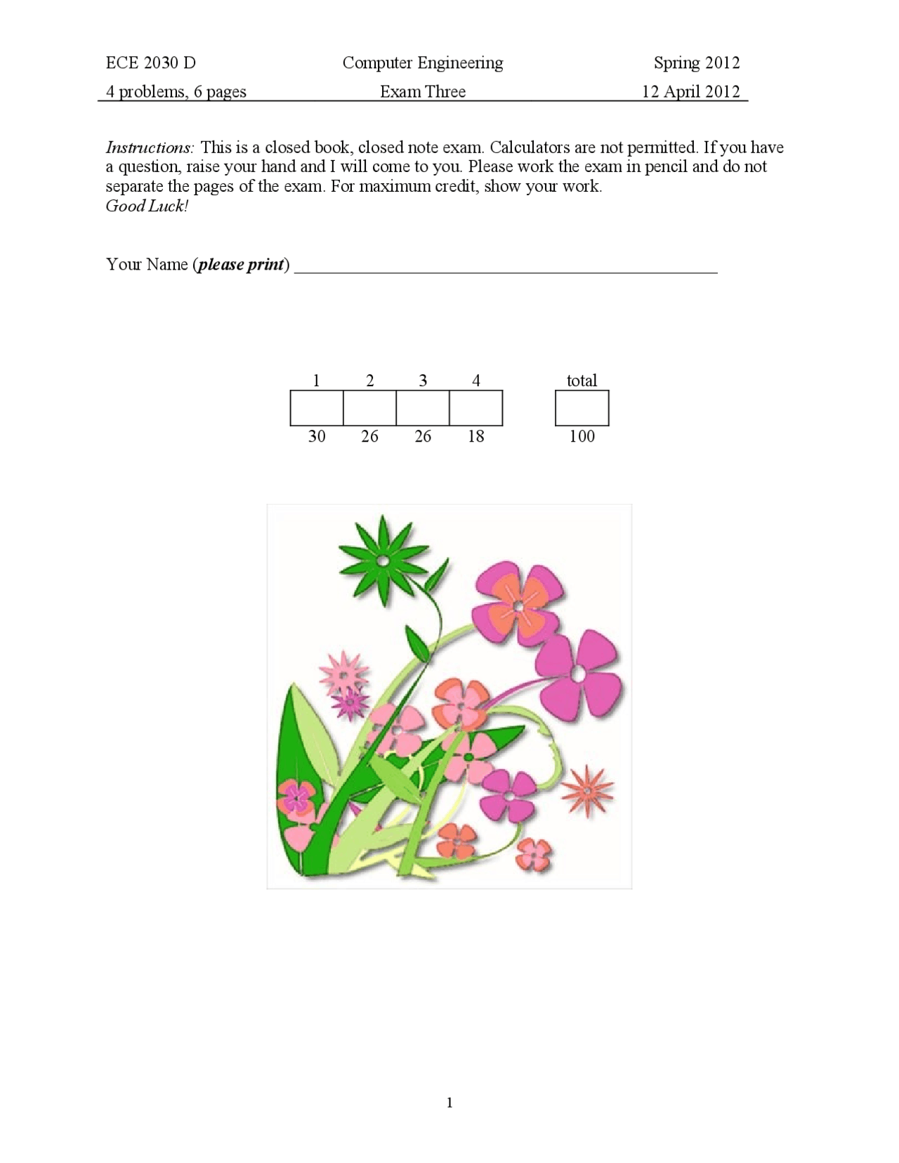 Column Offset - Computer Engineering - Exam - Docsity