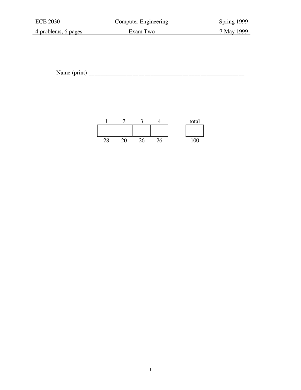 Output Computer Engineering Exam Docsity