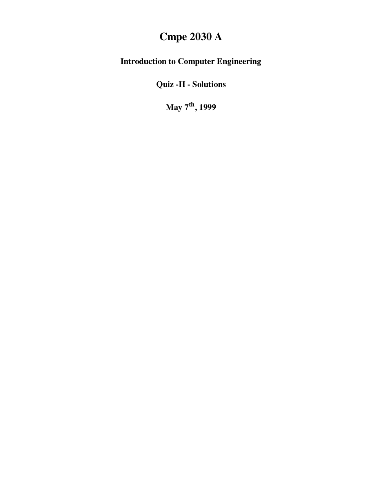 Synchronous Computer Engineering Solved Exam Docsity