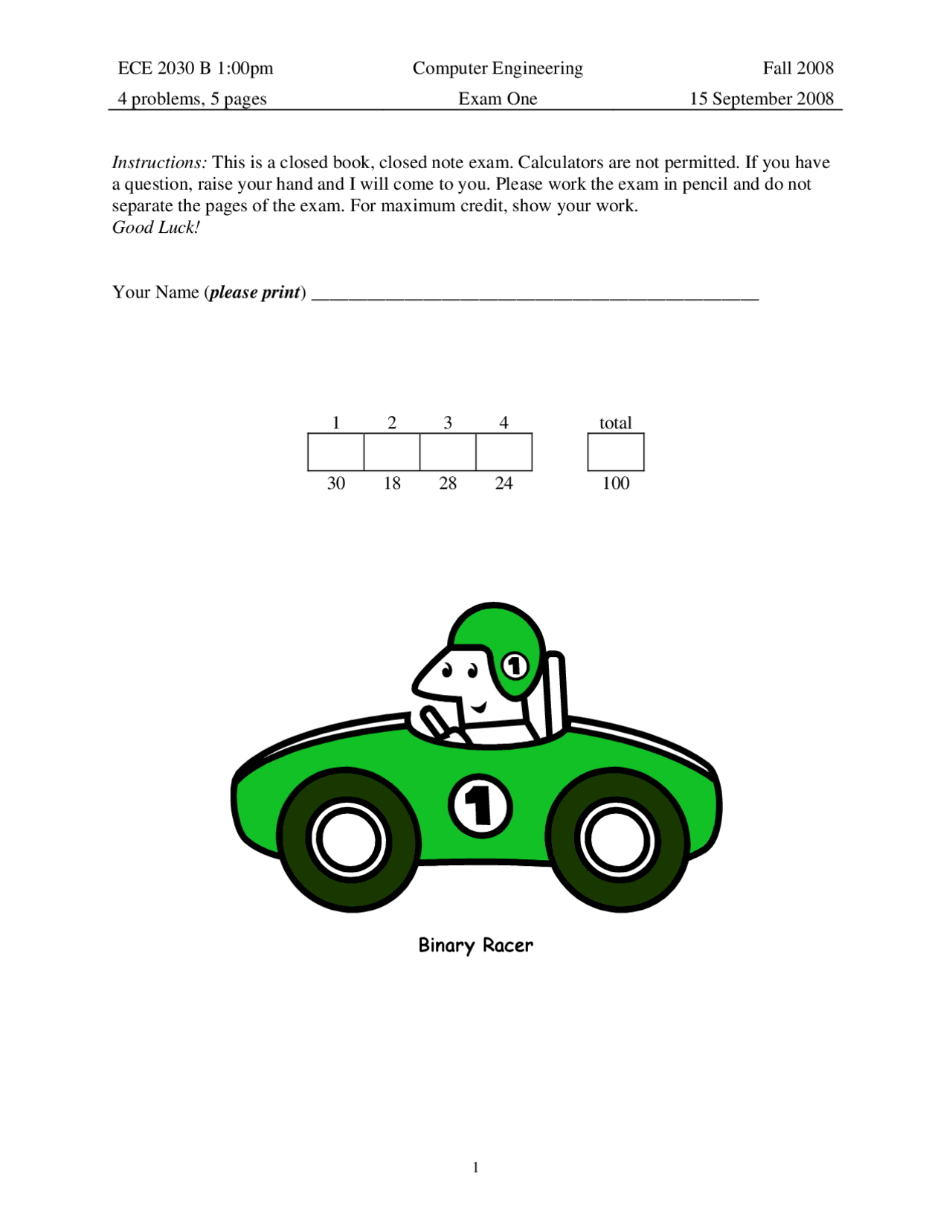 Assume The Inputs Computer Engineering Exam Docsity