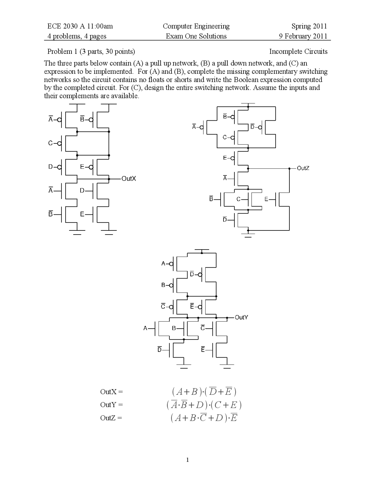 Behavior Expressed Computer Engineering Solved Exam Exams Computer Science Docsity