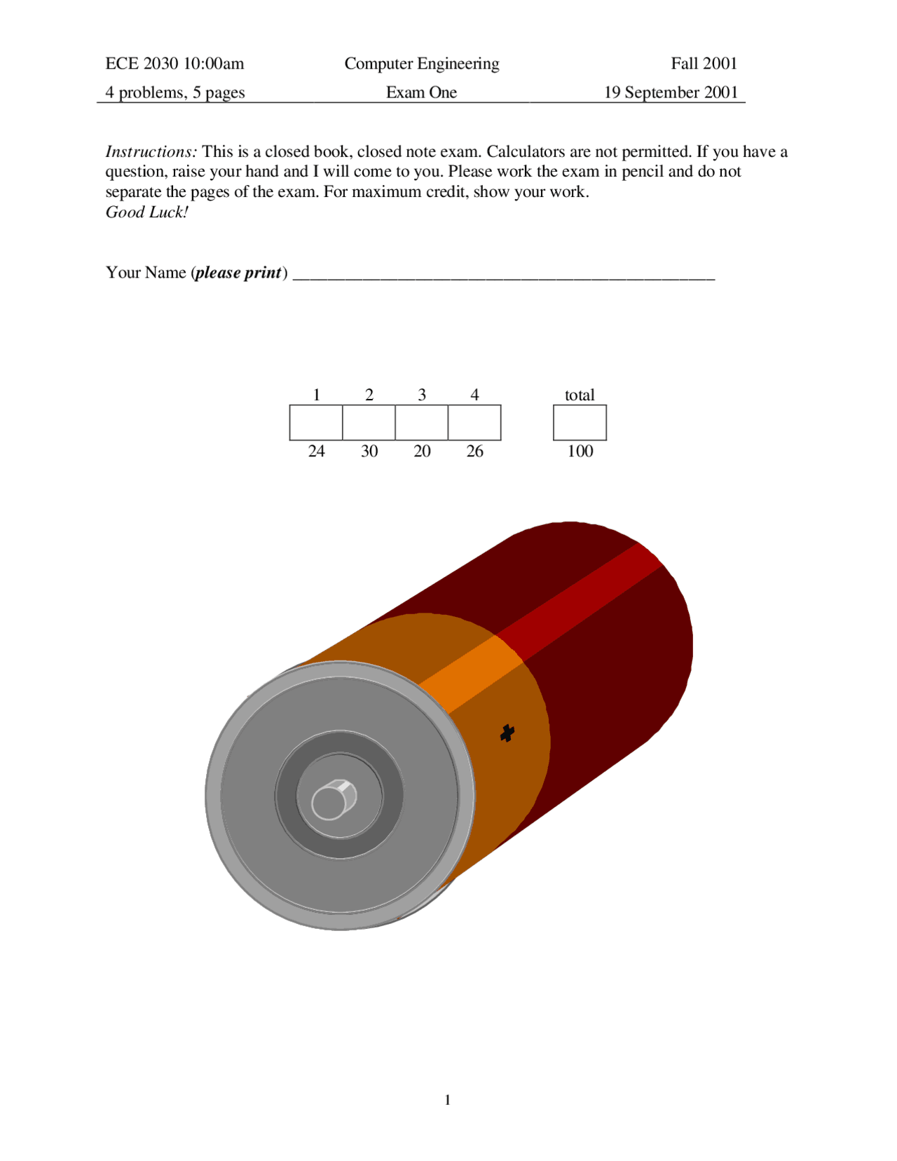 Complementary Computer Engineering Exam Docsity
