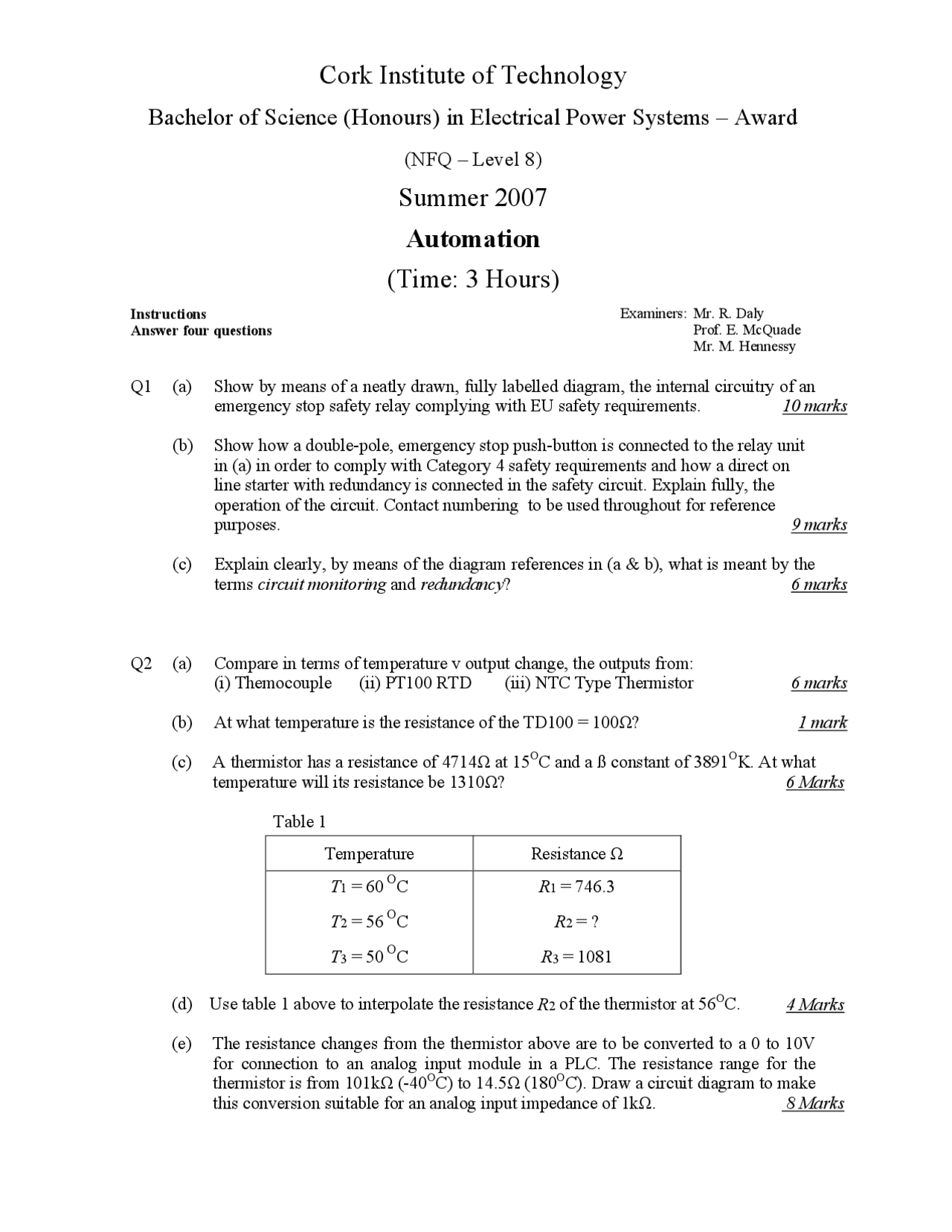 Simultaneous Branch Automation Exam Docsity
