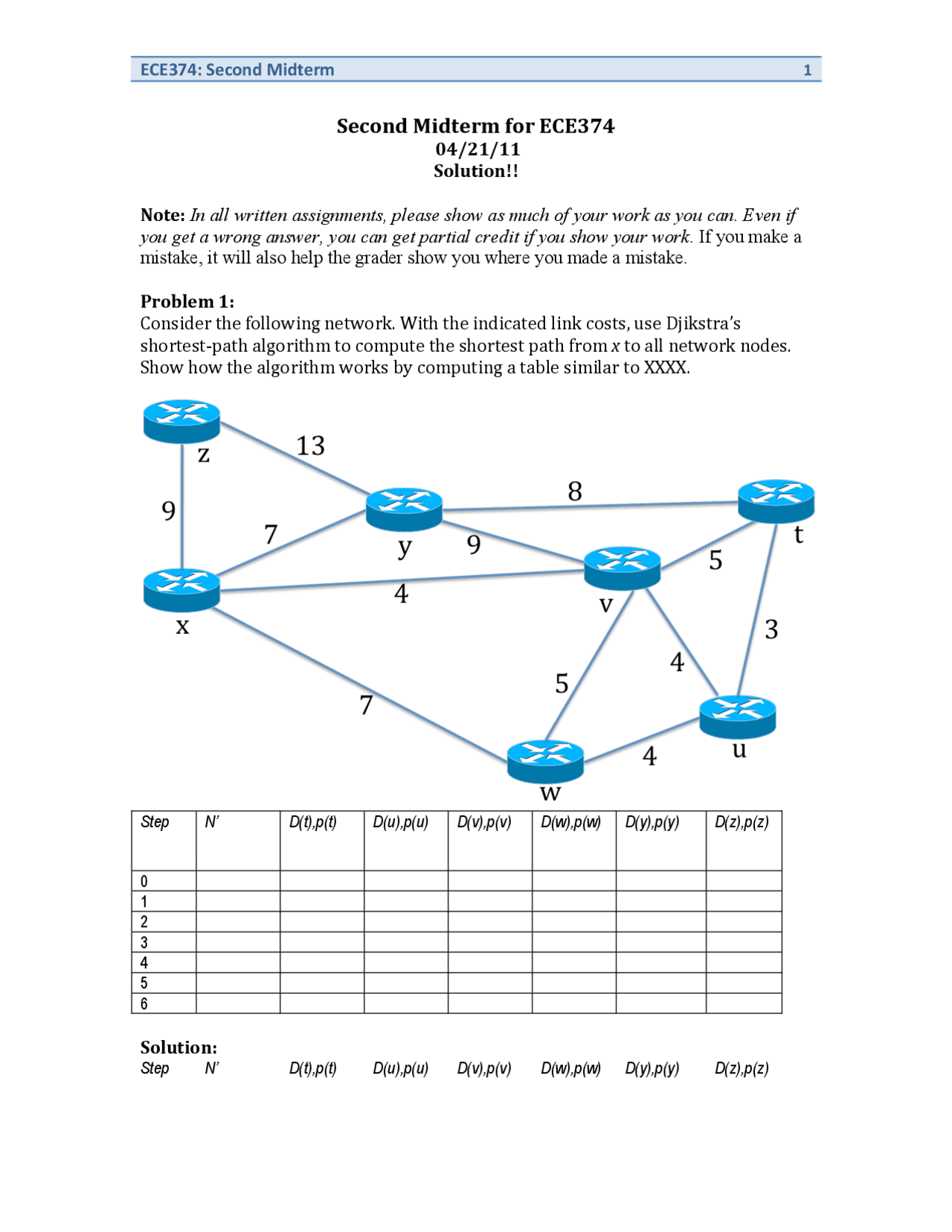 Broadcast Computer Networks And Internet Past Exam Paper Docsity