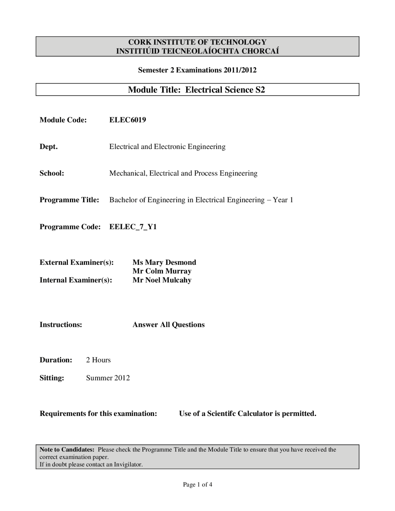 Resonance Electrical Science And Circuits Exam Docsity