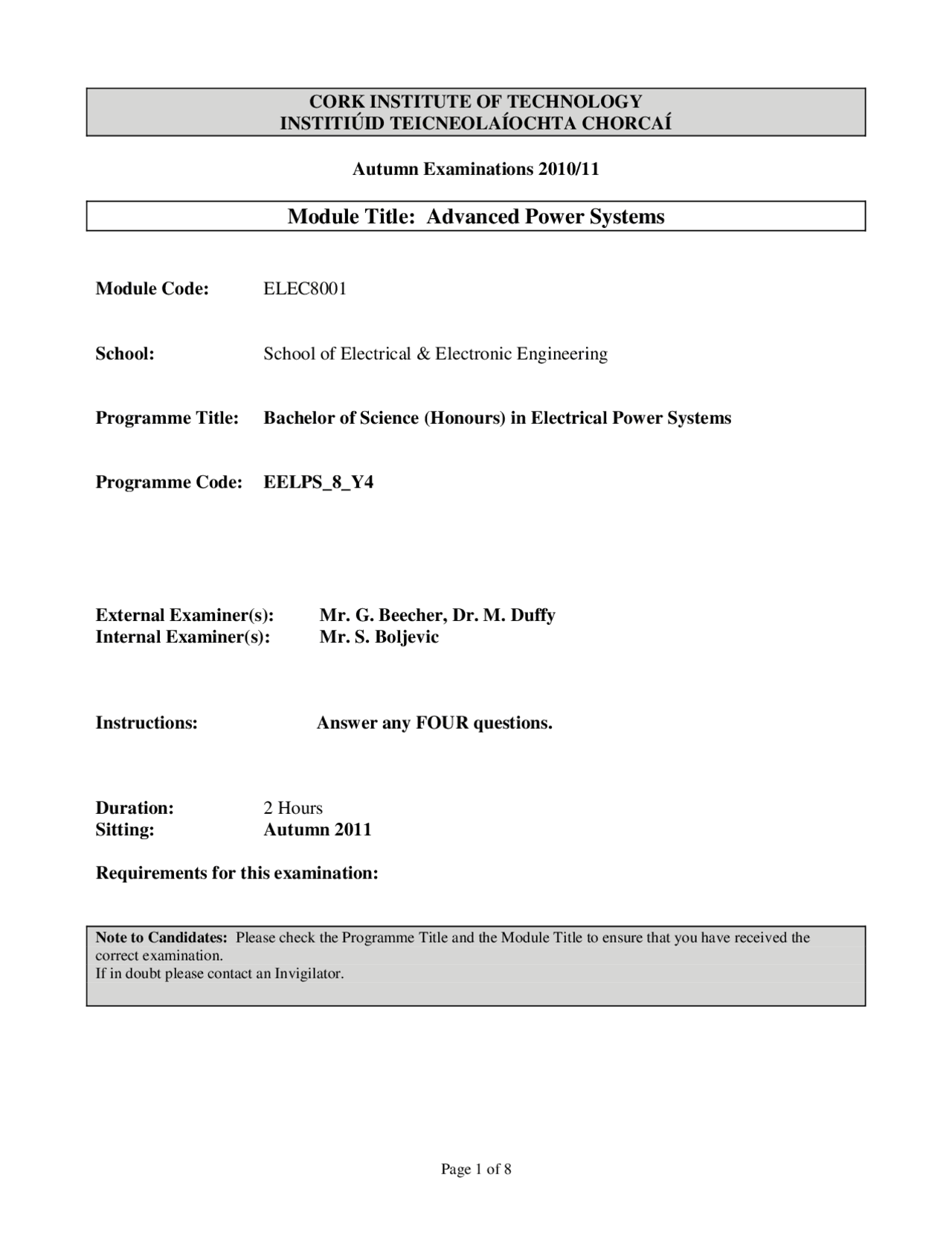 Base Impedance Value - Advance Power System - Exam - Docsity