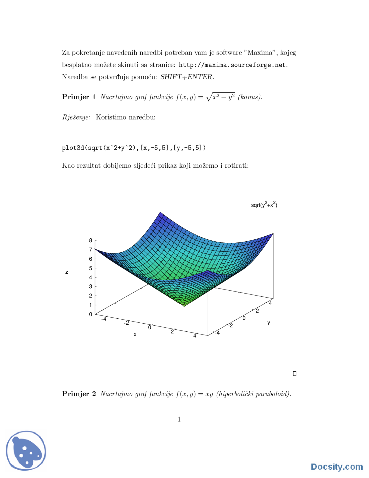 Maxima Beleska Matematika 2 Biologija Pmf Beleške Predlog Matematika
