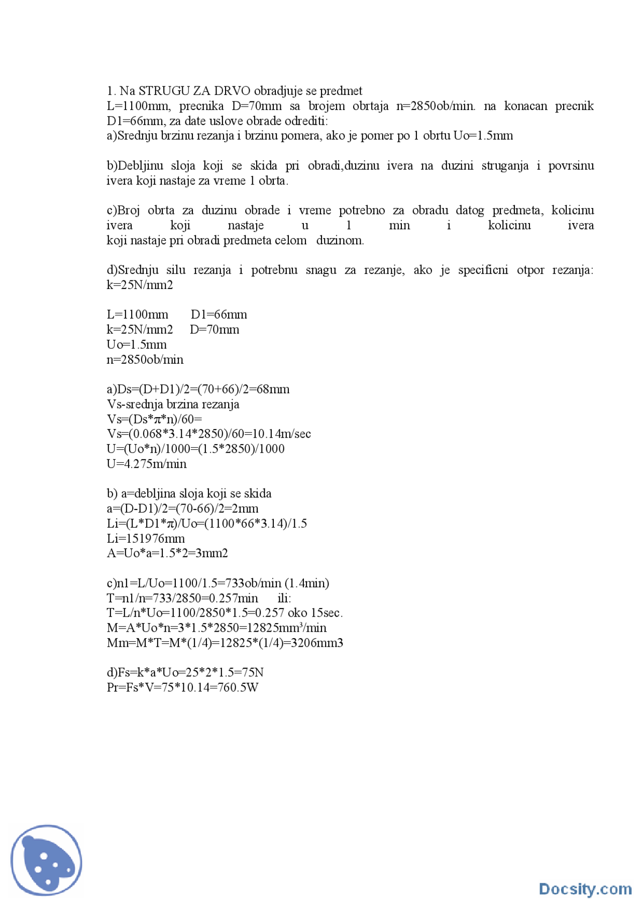 Puškice za kolokvijum iz Mašina i alata2- Ispit- Mašine i alati- Šumarstvo | Ispiti' predlog ...