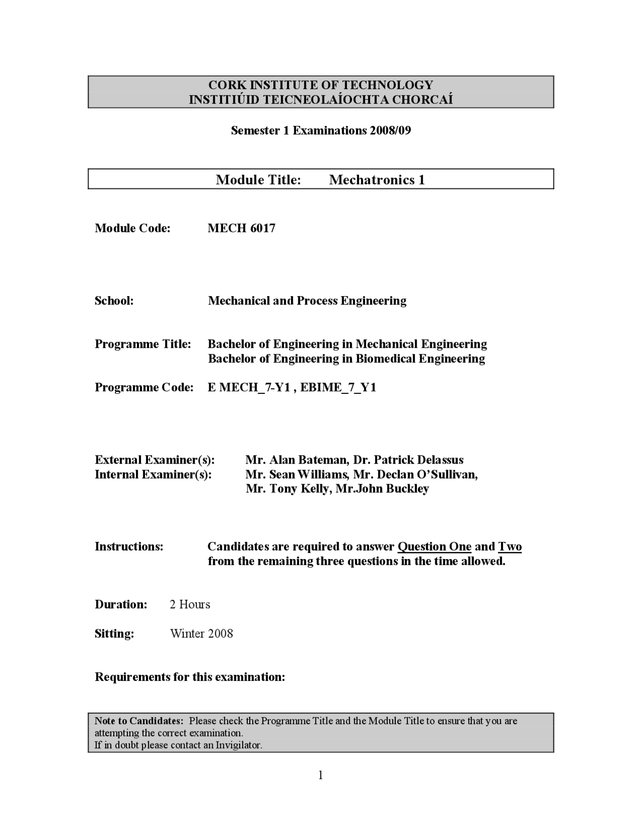 Displacement Compressors Mechatronics Exam Docsity