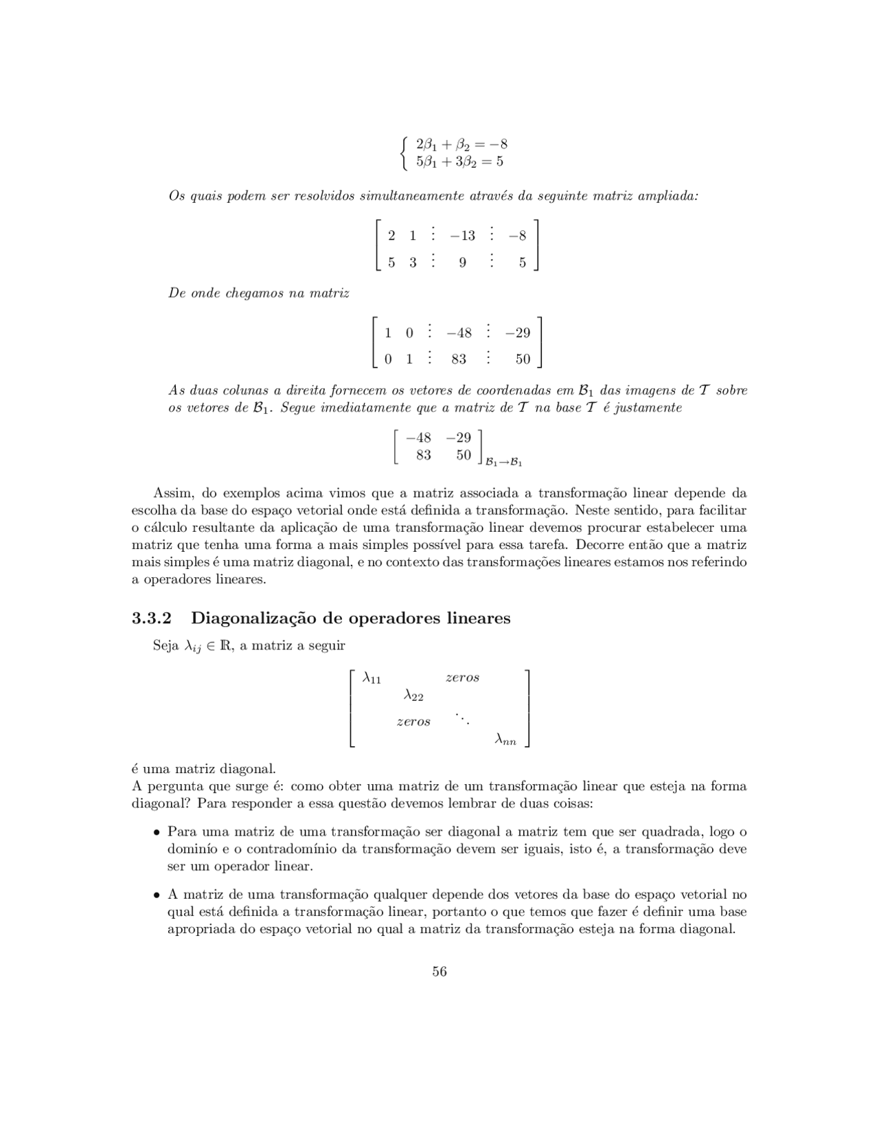 Algebra Linear notas de aula - Apostilas - Matemática Parte3 | Notas de ...