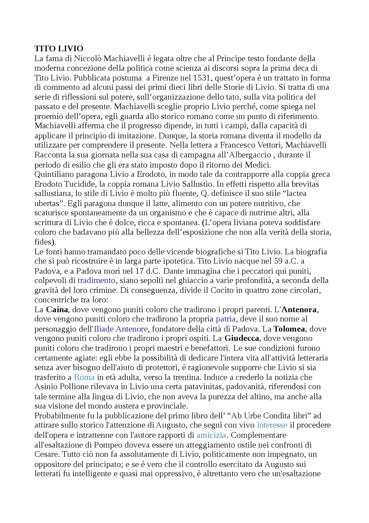 Tito Livio Appunti Latino Docsity