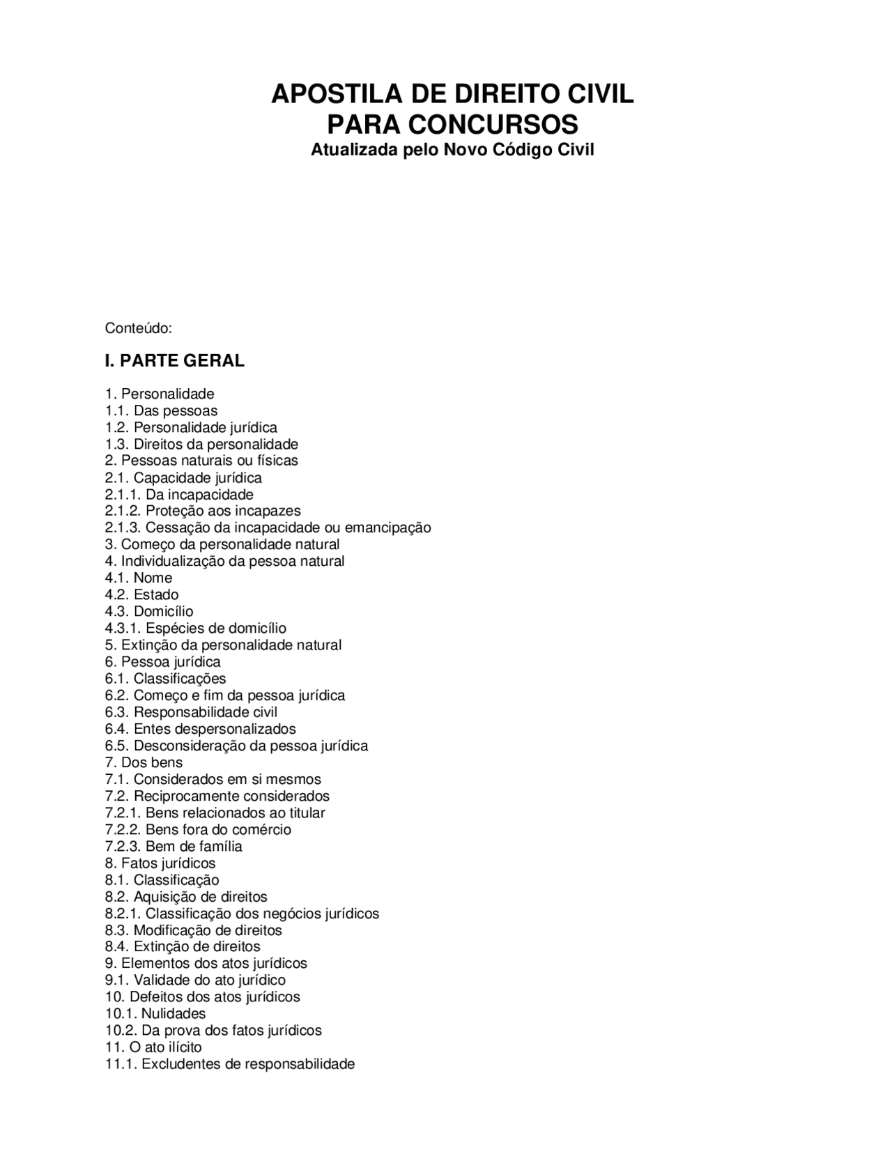 Direito Civil Para Concursos Parte1 Docsity