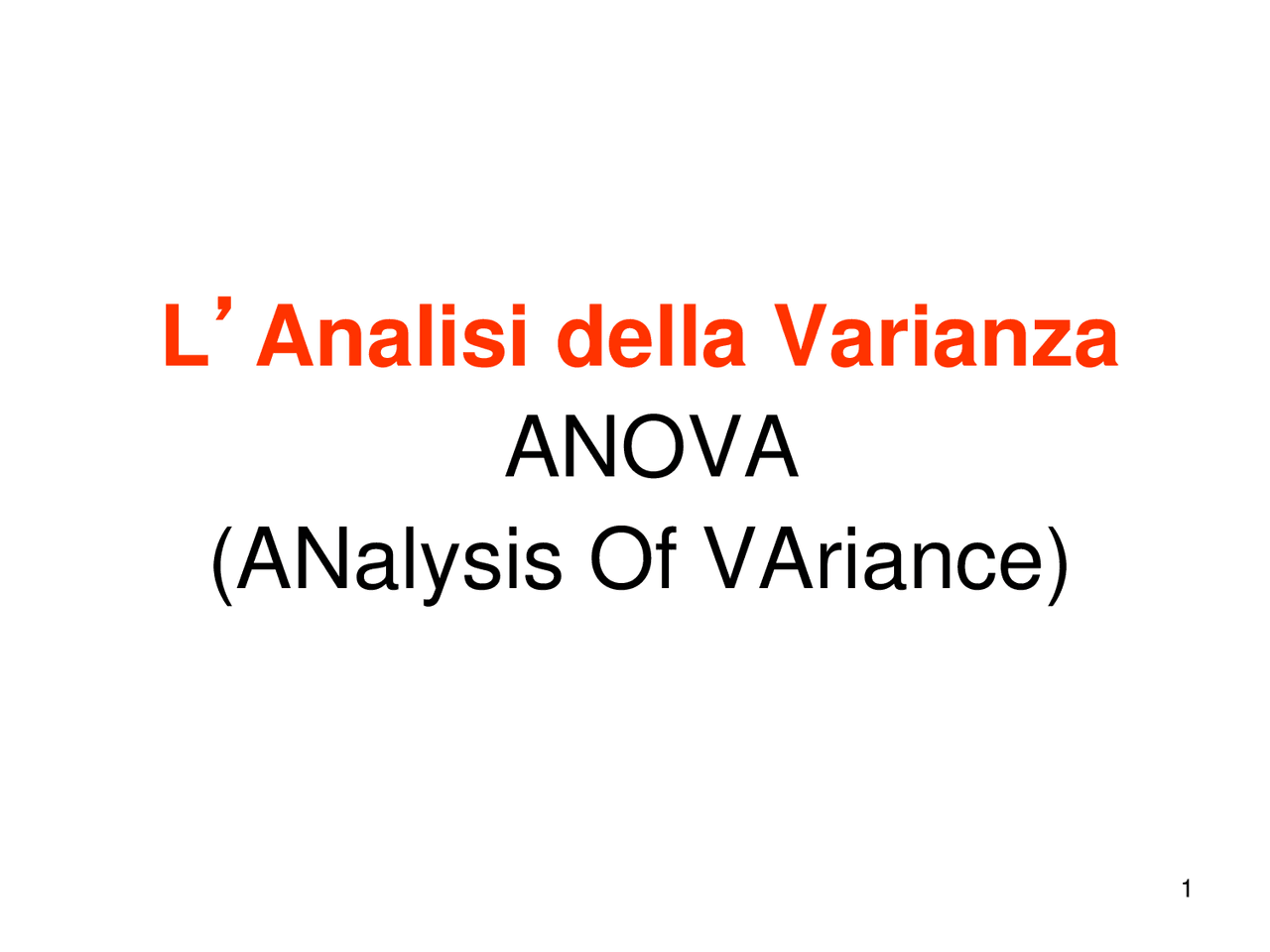 Analisi Della Varianza S9 Cap10 Docsity