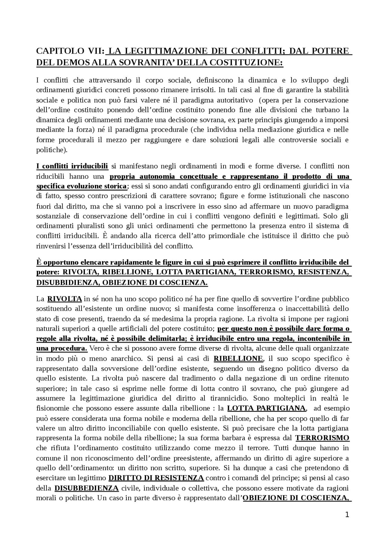 Diritto E Conflitti Cap 7 Docsity