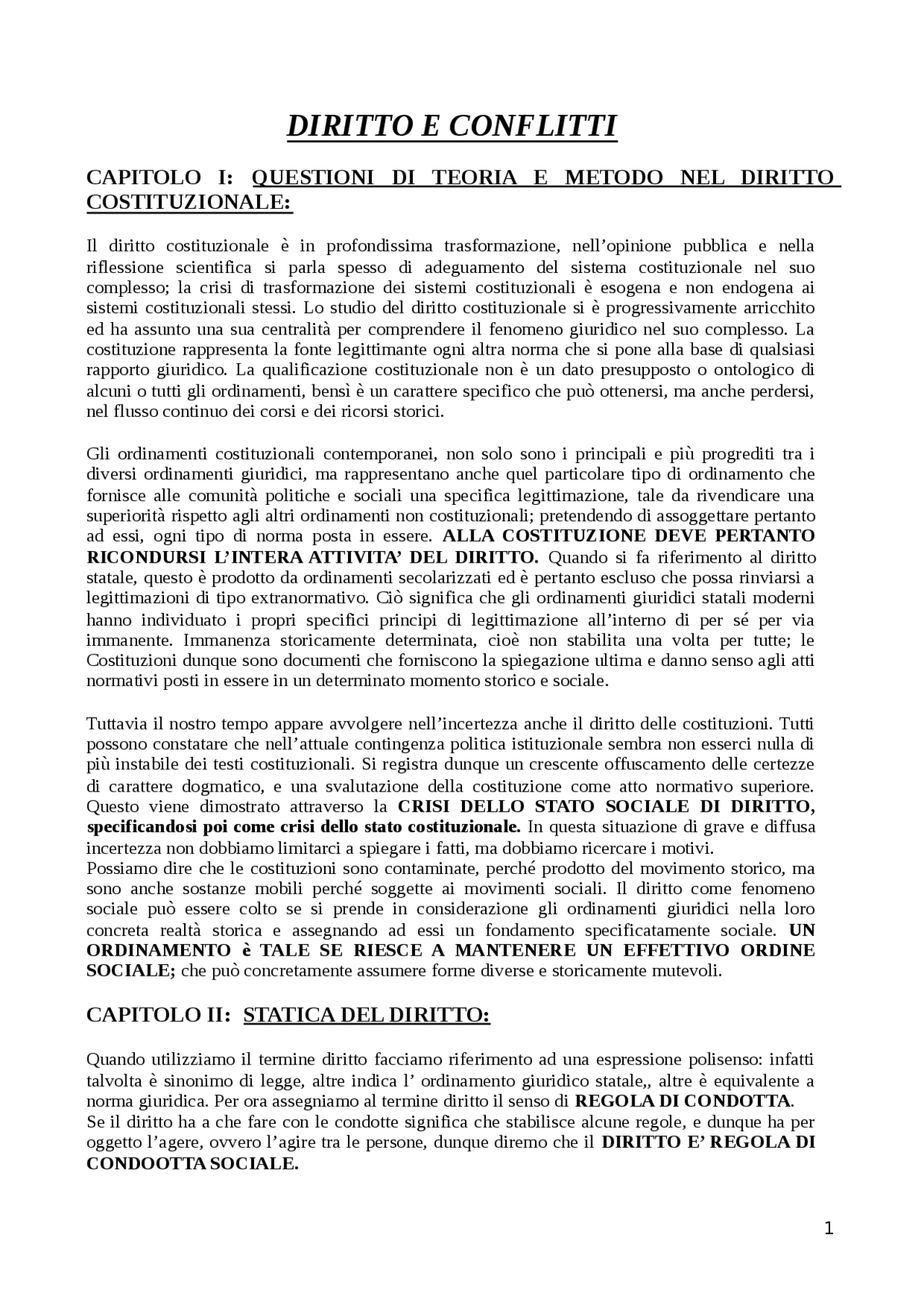 Diritto E Conflitti Cap 1 4 Docsity
