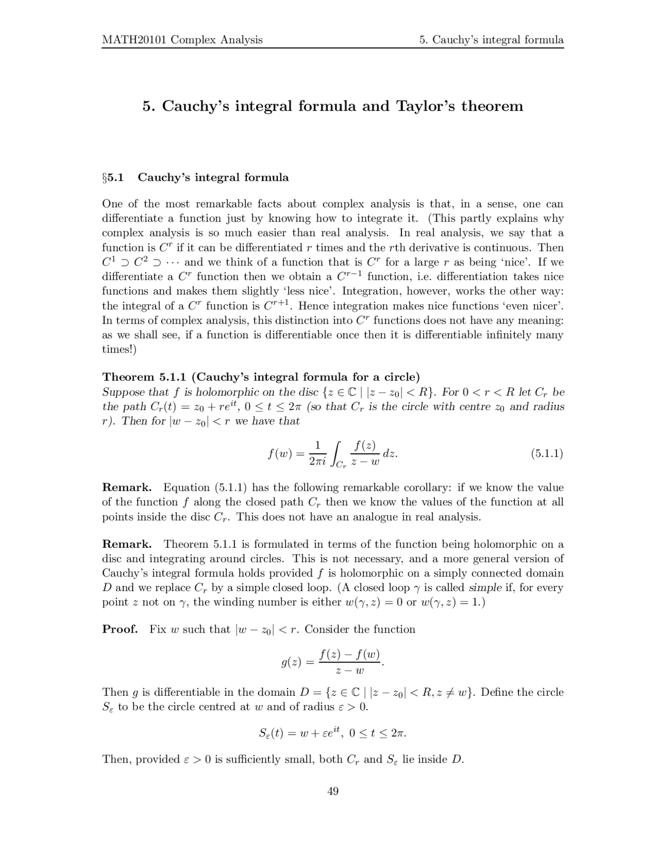 Complex Analysis Apostilas Matematica Part5 Docsity