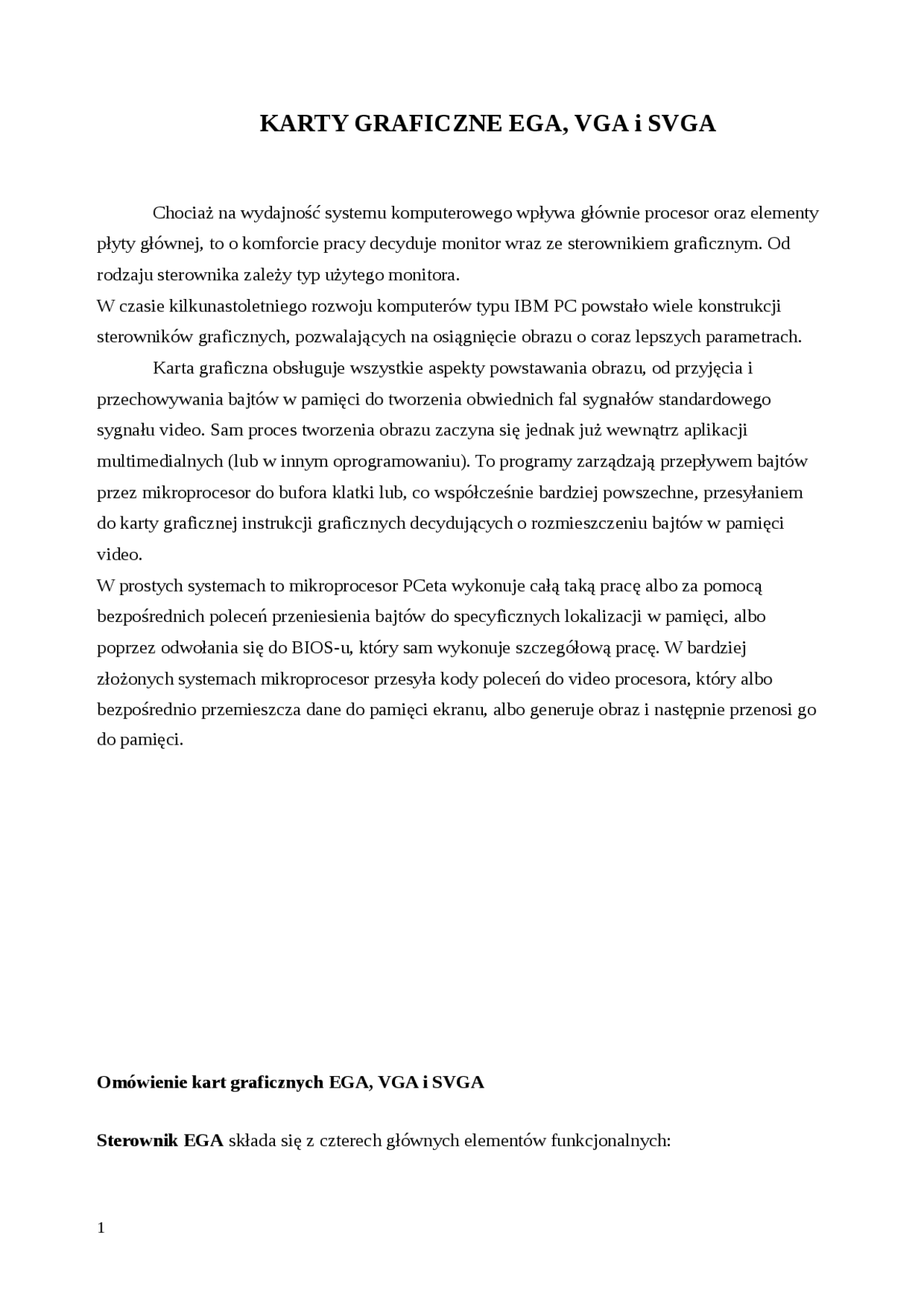 Karty Graficzne Gotowe Notatki Systemy I Sieci Docsity