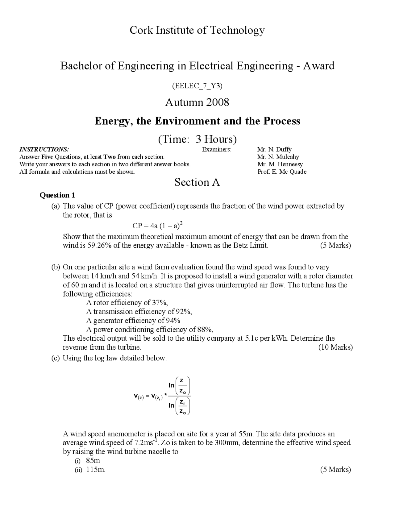 Log Law Energy The Environment And The Process Past Exam Paper log-law-energy-the-environment-and-the-process-past-exam-paper