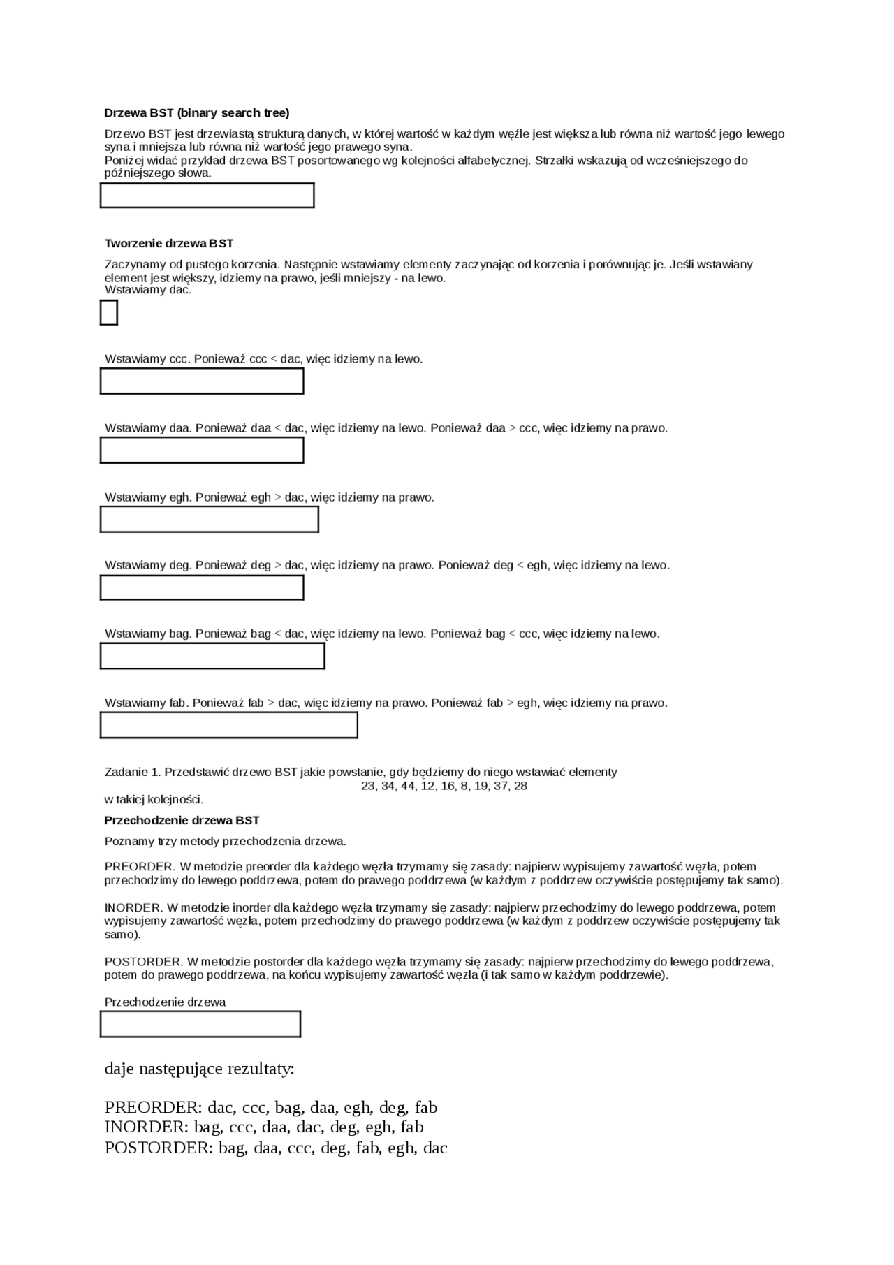 Drzewa Bst Notatki Programowanie Docsity