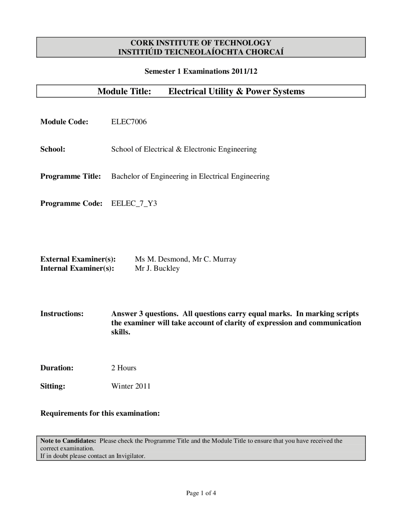 Rotor Reactance Electrical Utility And Power Systems Past Exam