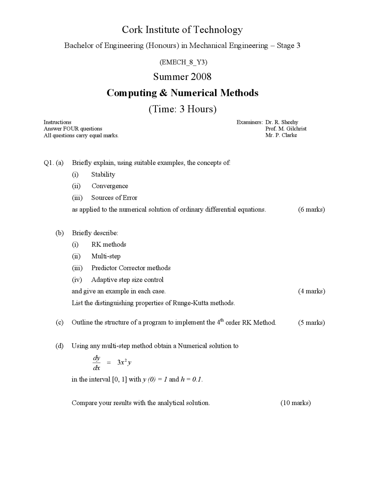 Convergence Computing And Numerical Methods Exam Docsity