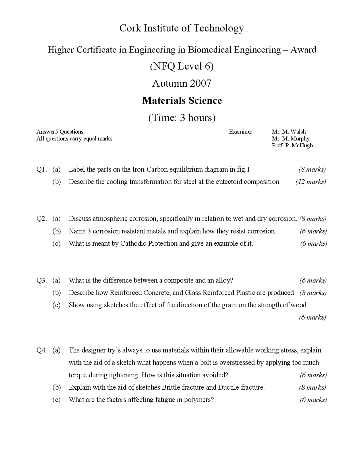 Crystalline Ceramics - Material Science - Exam | Exams Materials ...