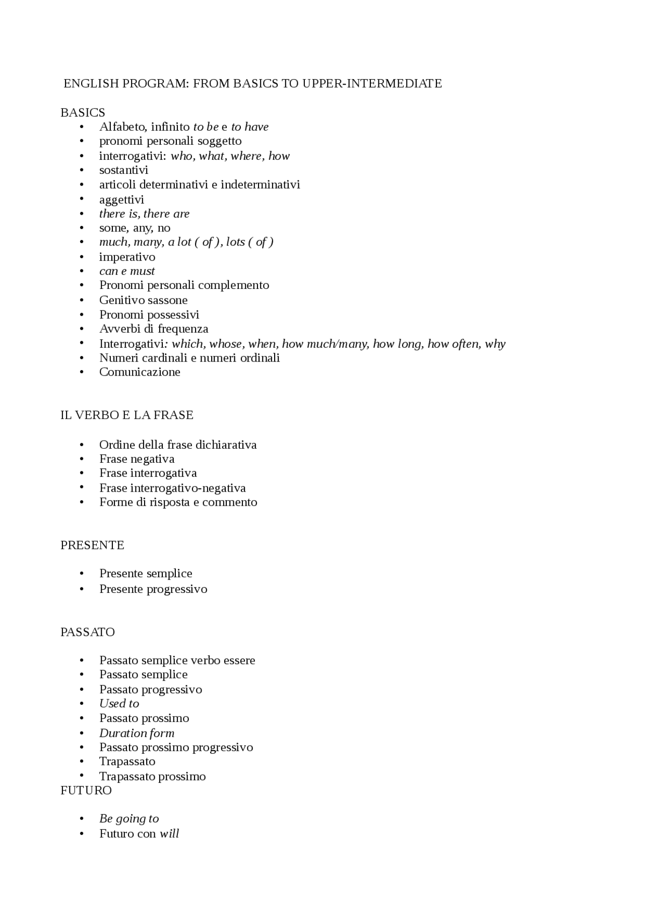 English Program Docsity