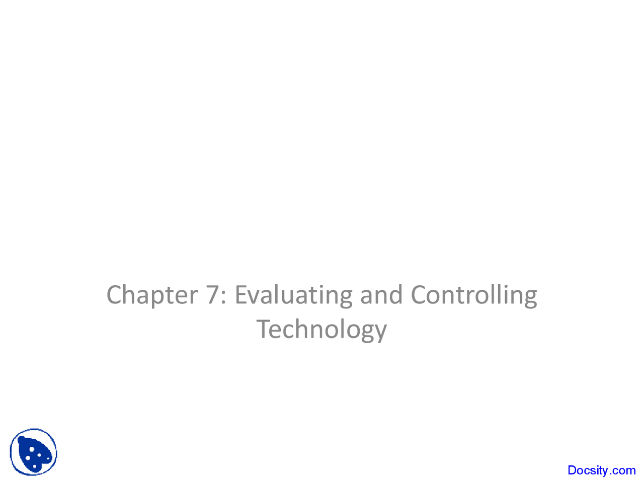 Evaluating And Controlling Technology Computerization And Its Impacts Lecture Slides Docsity