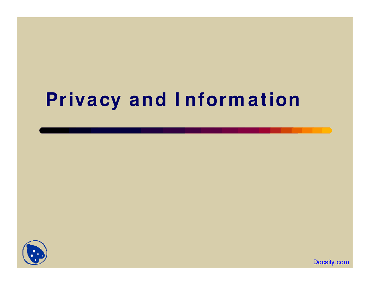 Privacy And Information Computerization And Its Impacts Lecture