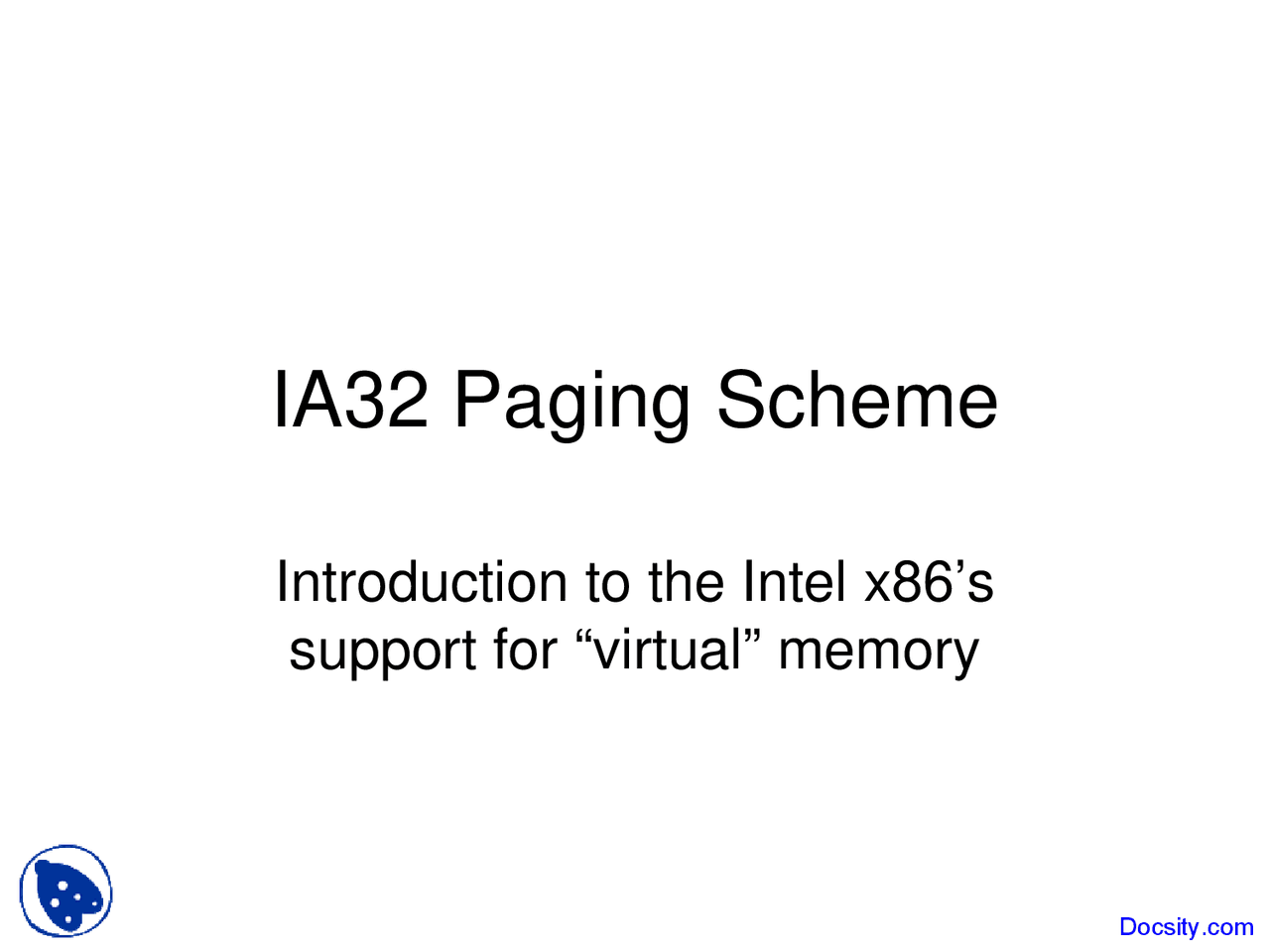 Paging Scheme Advanced System Programming Lecture Slides Docsity