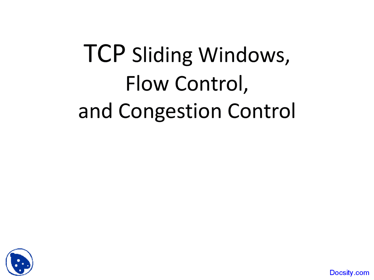 Tcp Sliding Windows Advanced Computer Networks Lecture Slides
