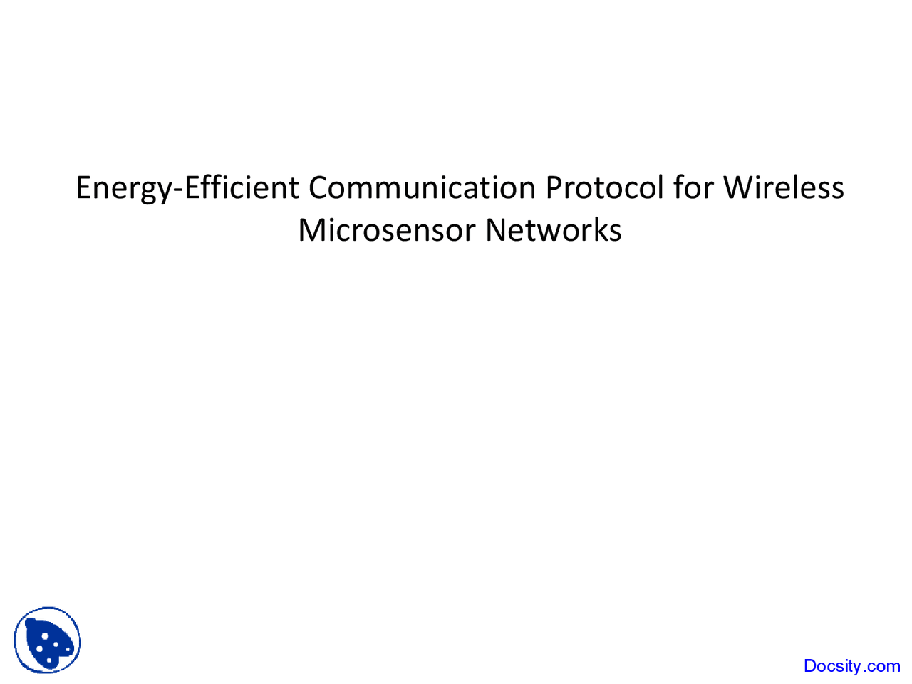 Energy-Efficient Communication - Advanced Computer Networks - Lecture ...