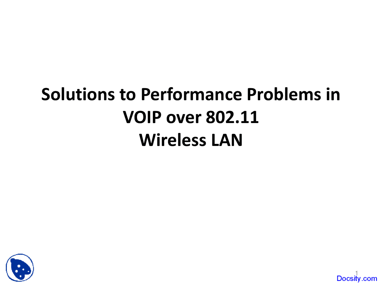 Wireless Lan Advanced Computer Networks Lecture Slides Docsity