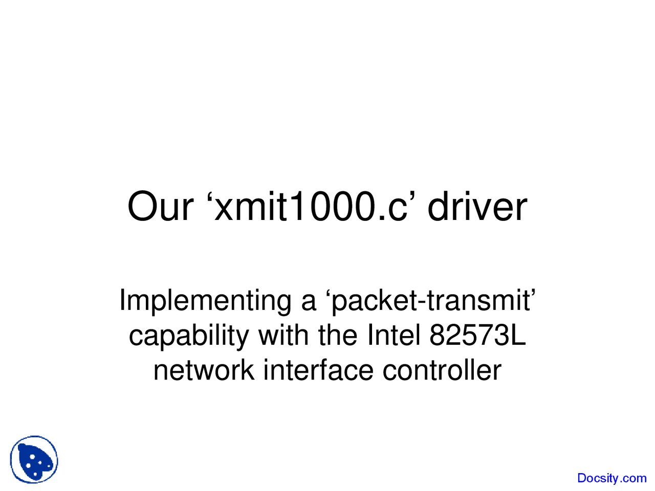 Network Interface Controller Advanced System Programming Lecture