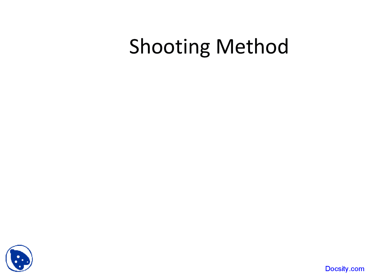 Shooting Method Numerical Methods Lecture Slides Docsity