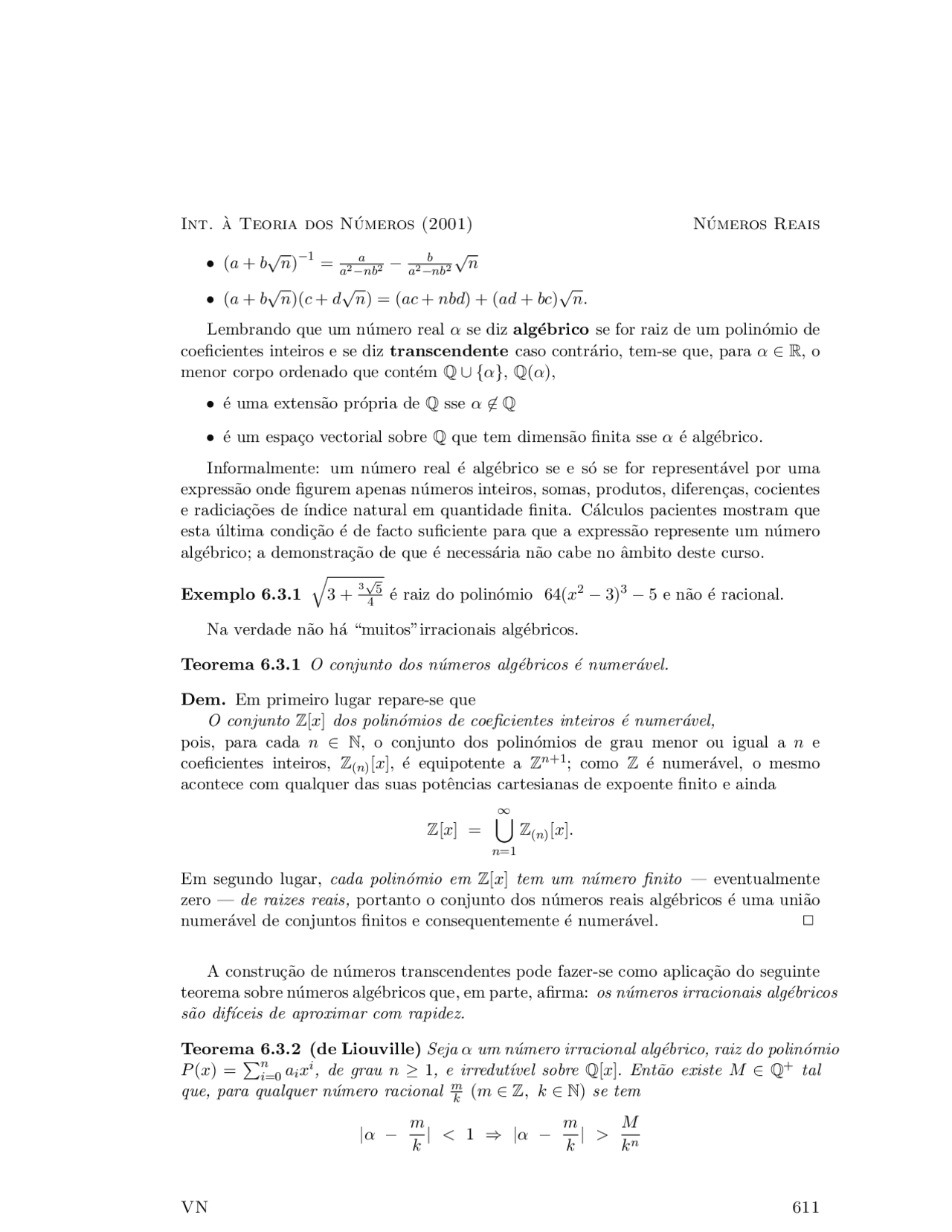 Introdução á Teoria Dos Números Apostilas Matematica Aplicada