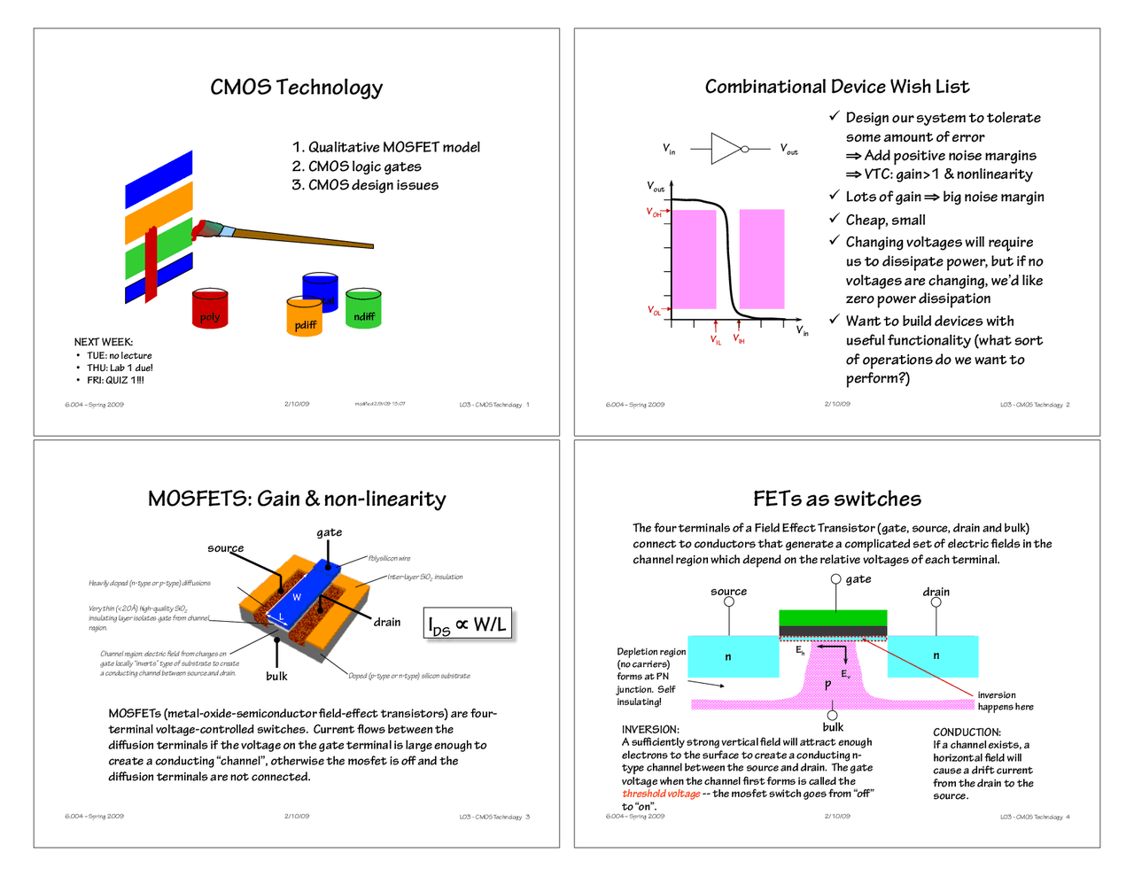 Cmos Technology Computation Structures Lecture Slides Docsity