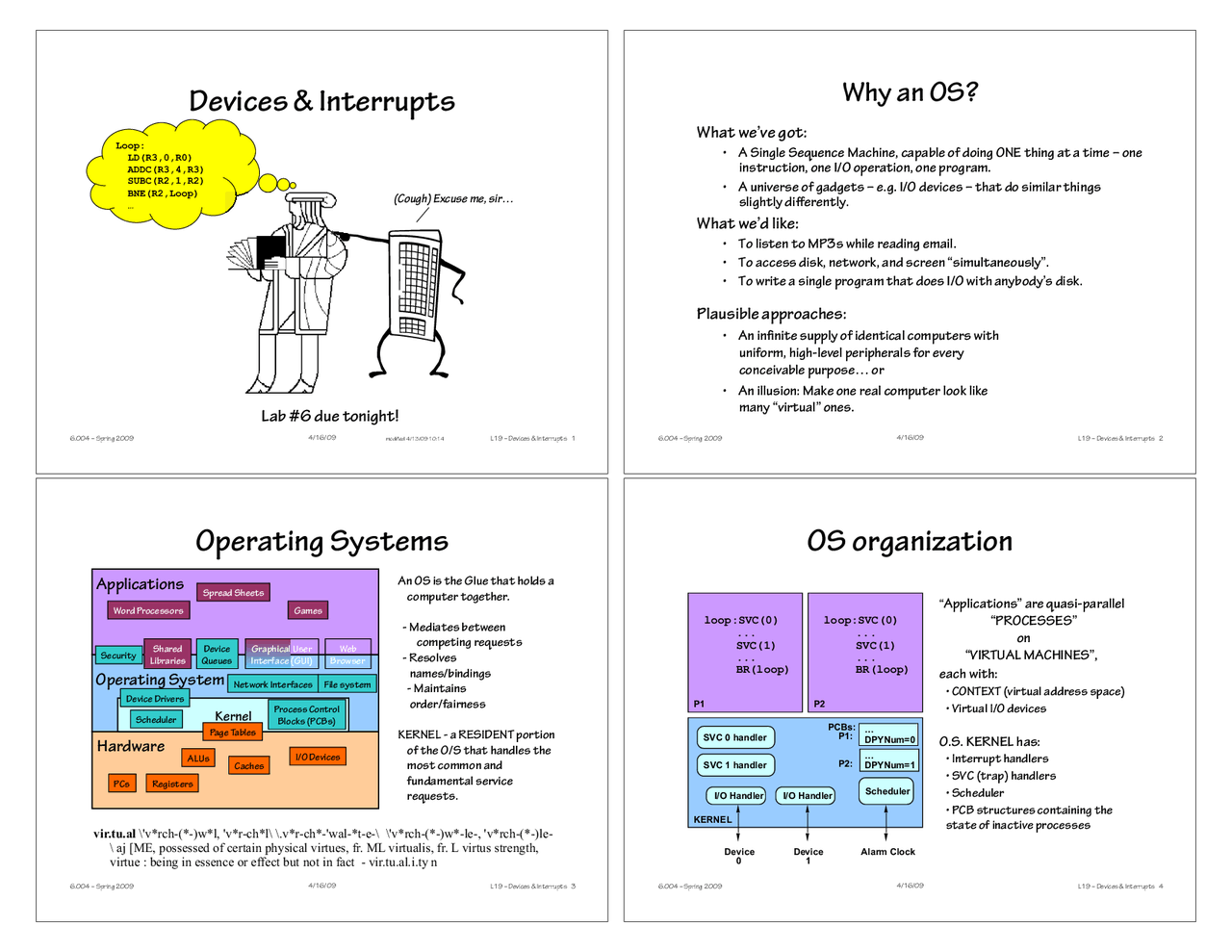 Devices and Interrupts - Computation Structures - Lecture Slides - Docsity