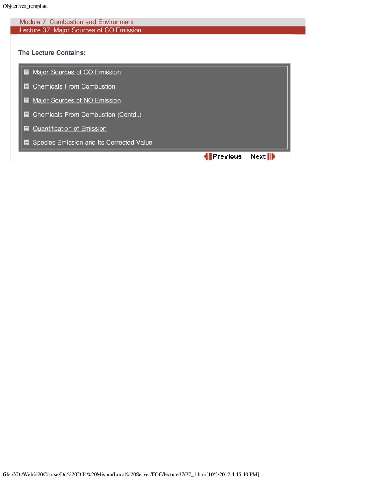 Major Sources Of Co Emission Fundamentals Of Combustion Lecture