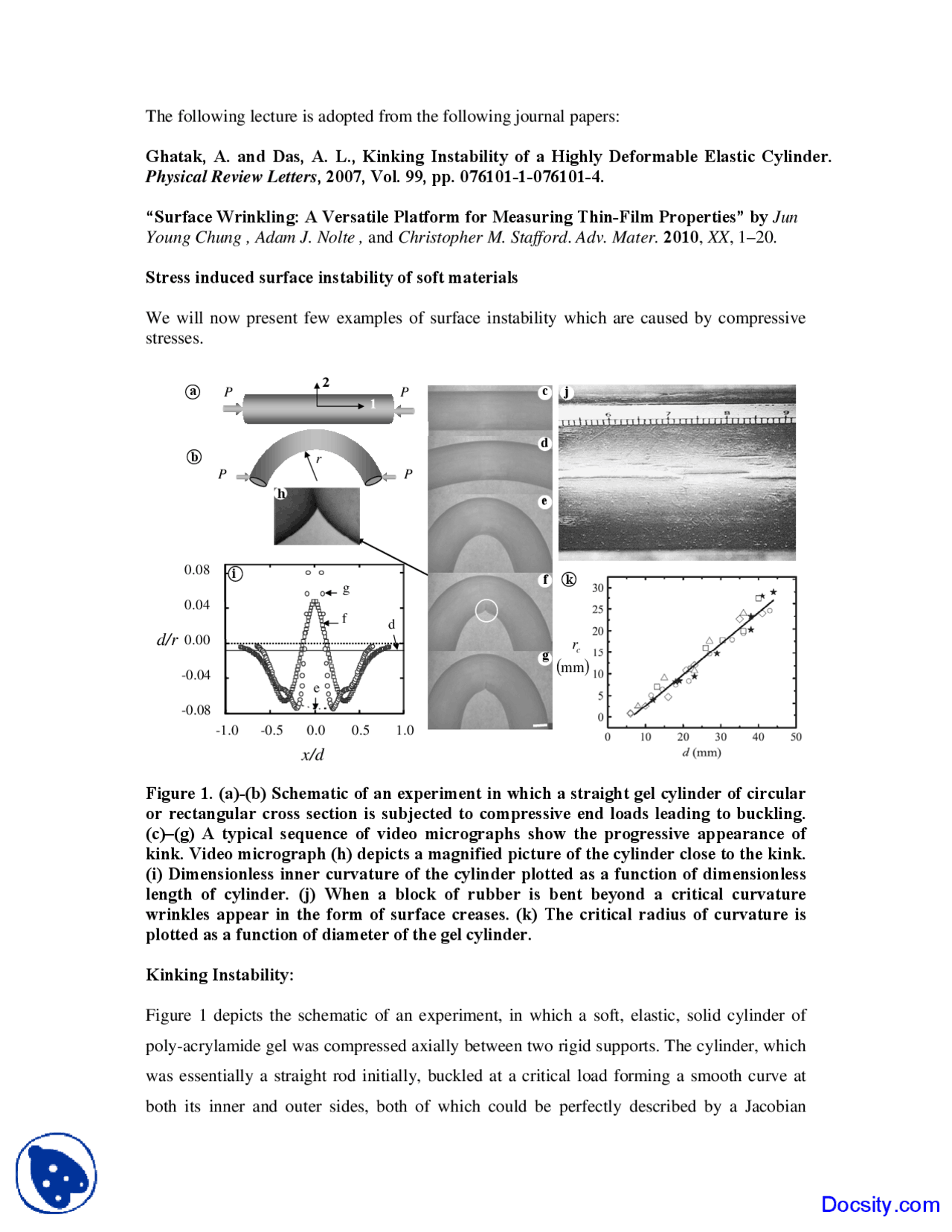 Stress Induced Surface Instability - Mechanics of Soft Materials ...