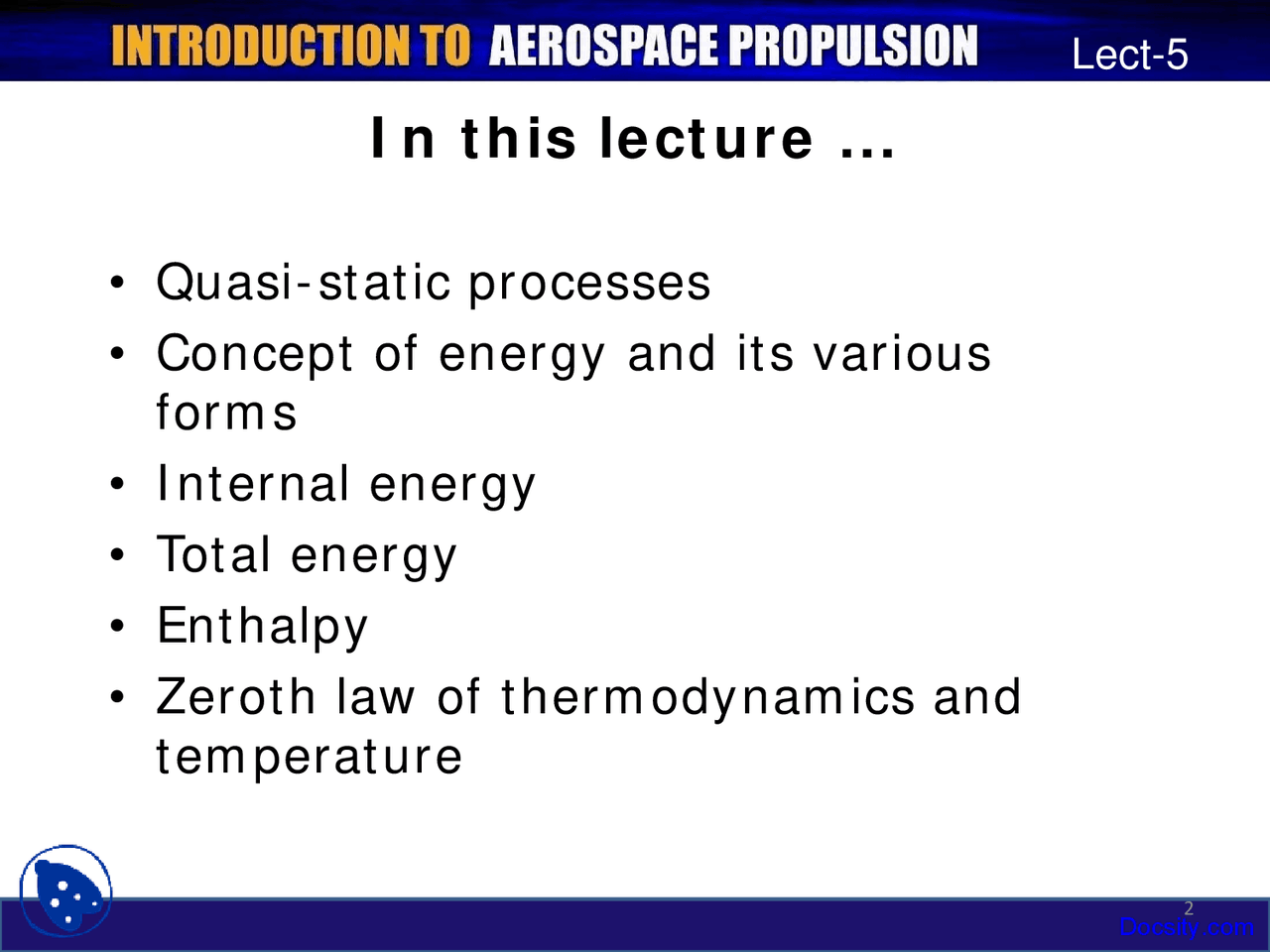 Quasi Static Processes Introduction To Aerospace Propulsion Lecture