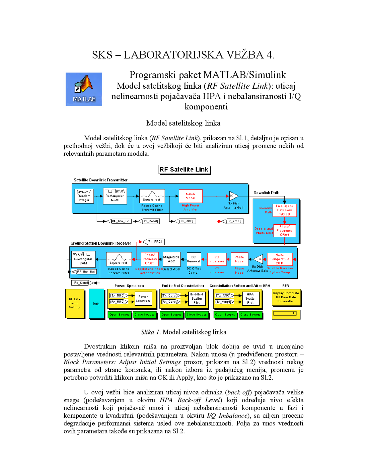 Programski paket MATLAB-Simulink-Vezbe-Satelitski komunikacioni sistemi-Elektrotehnika i ...
