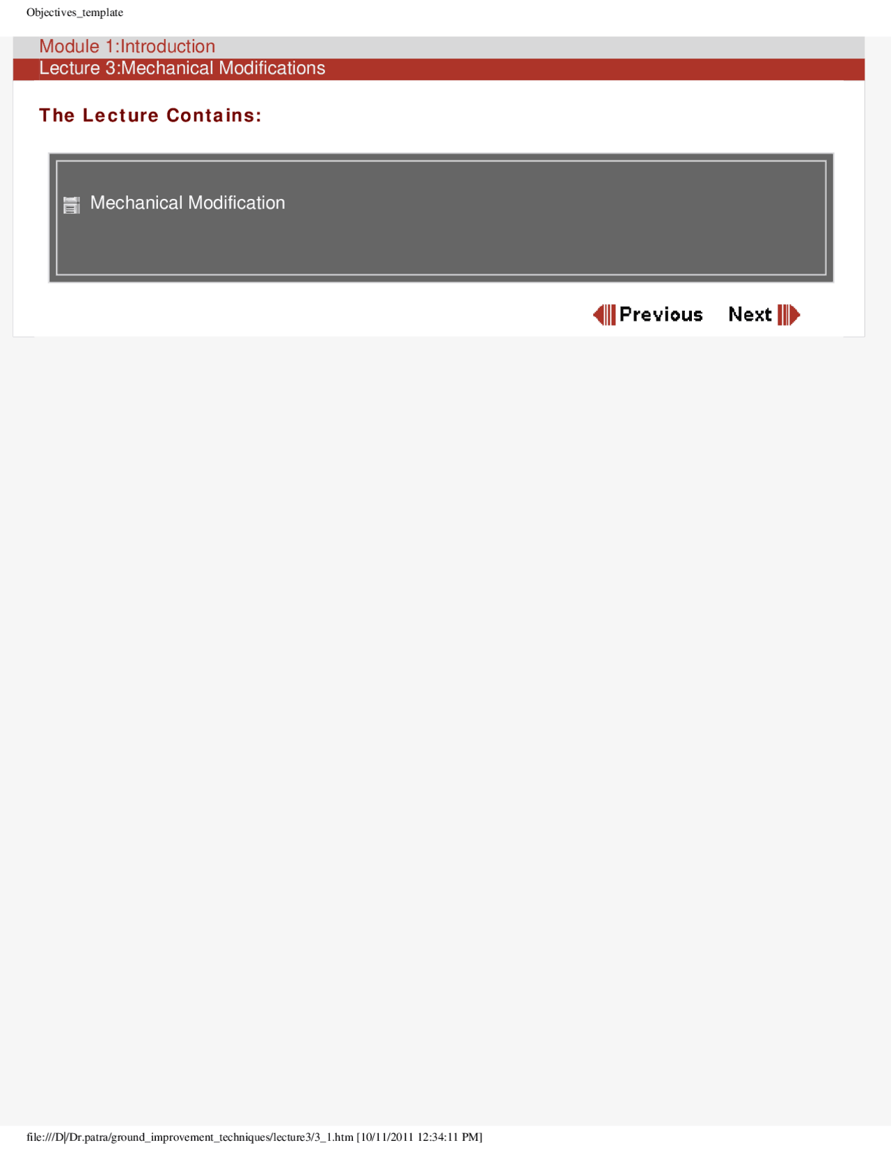 Mechanical Modifications - Ground Improvement - Lecture Notes | Study ...