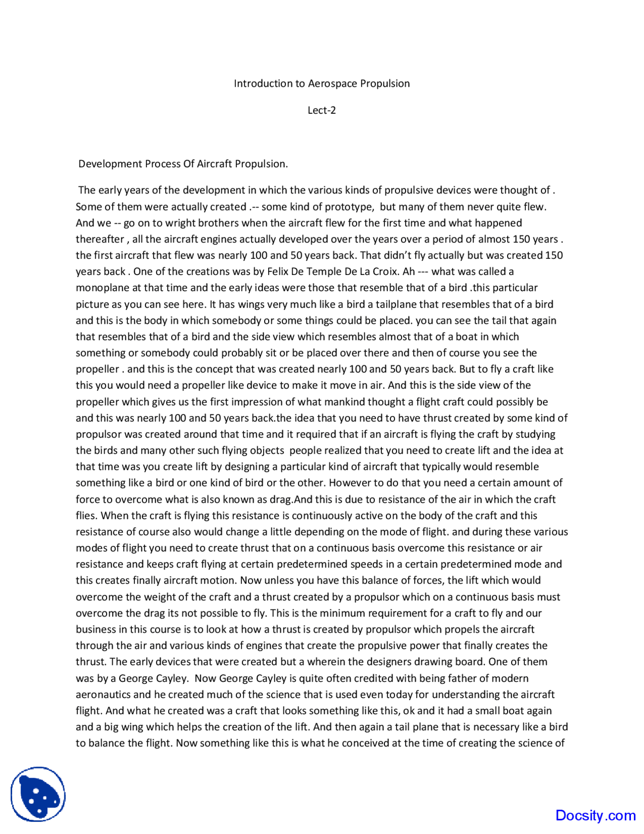 Development Process Of Aircraft Propulsion Introduction To Aerospace Propulsion Lecture 