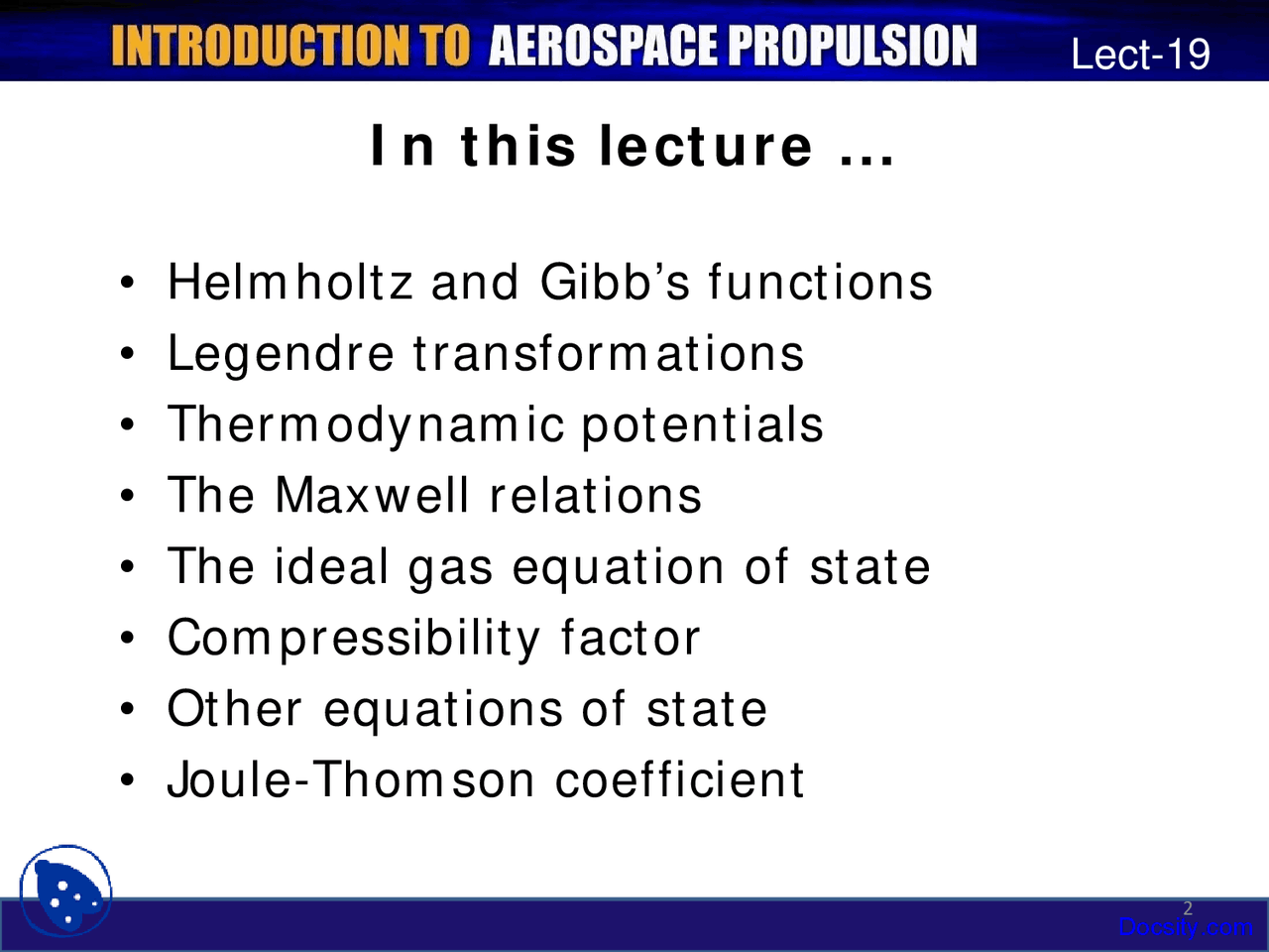 Gibb’s Functions - Introduction to Aerospace Propulsion - Lecture ...